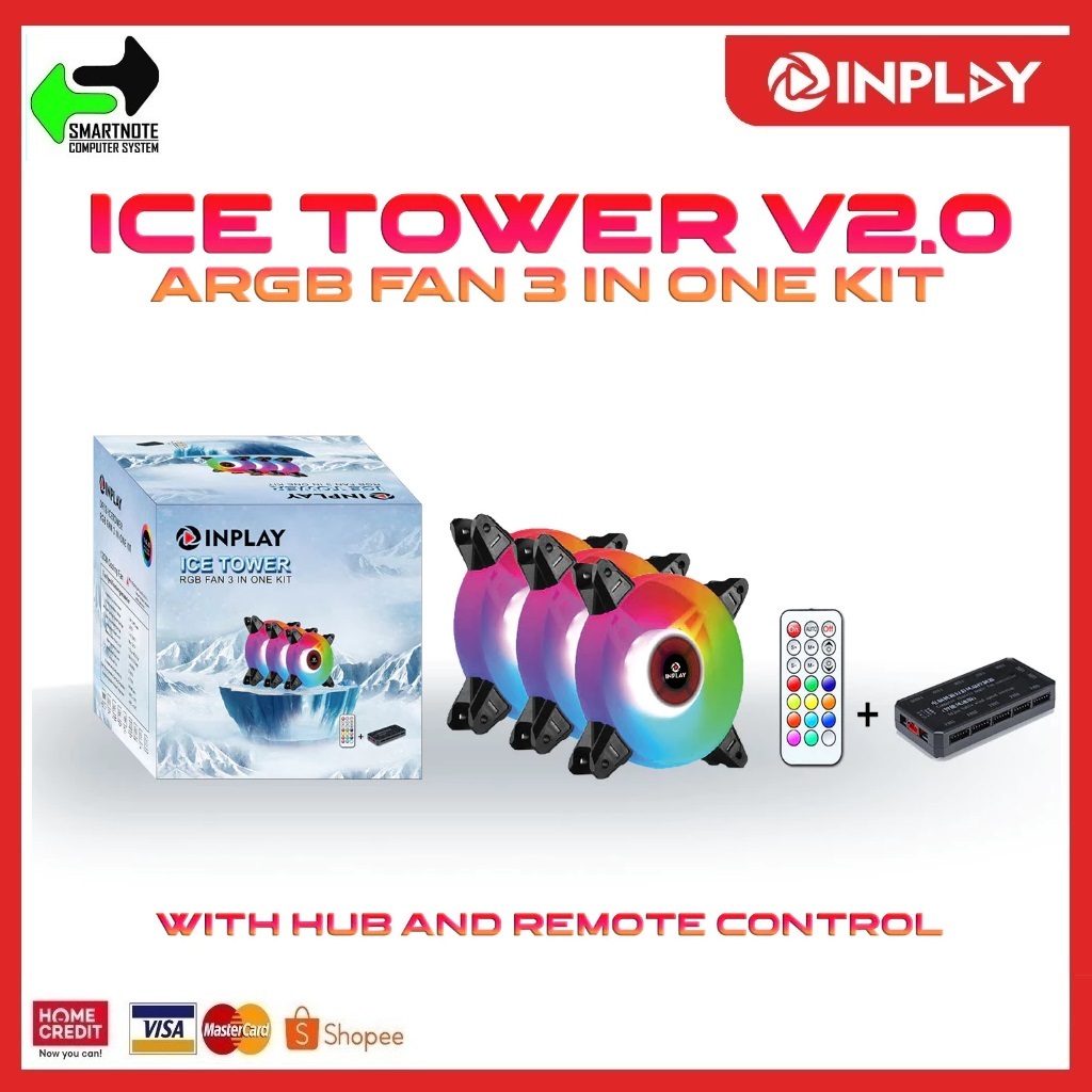 Inplay ICE Tower Case Fan Dual Sync Mode 6 Pin ARGB 120MM 41CFM With ...