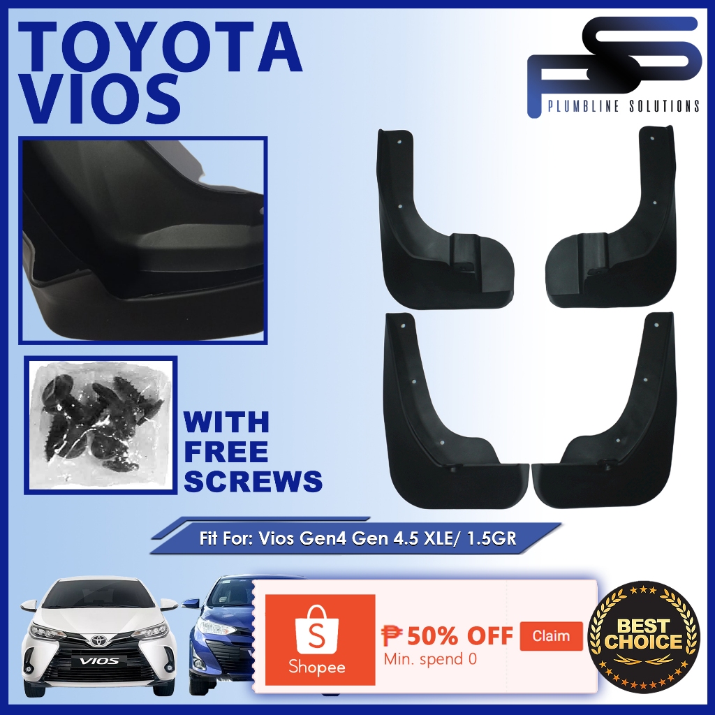 Mud Guard for Toyota Vios Gen2 Gen3 Gen4 2007 - 2025 / Gen 4.5 XLE / 1. ...