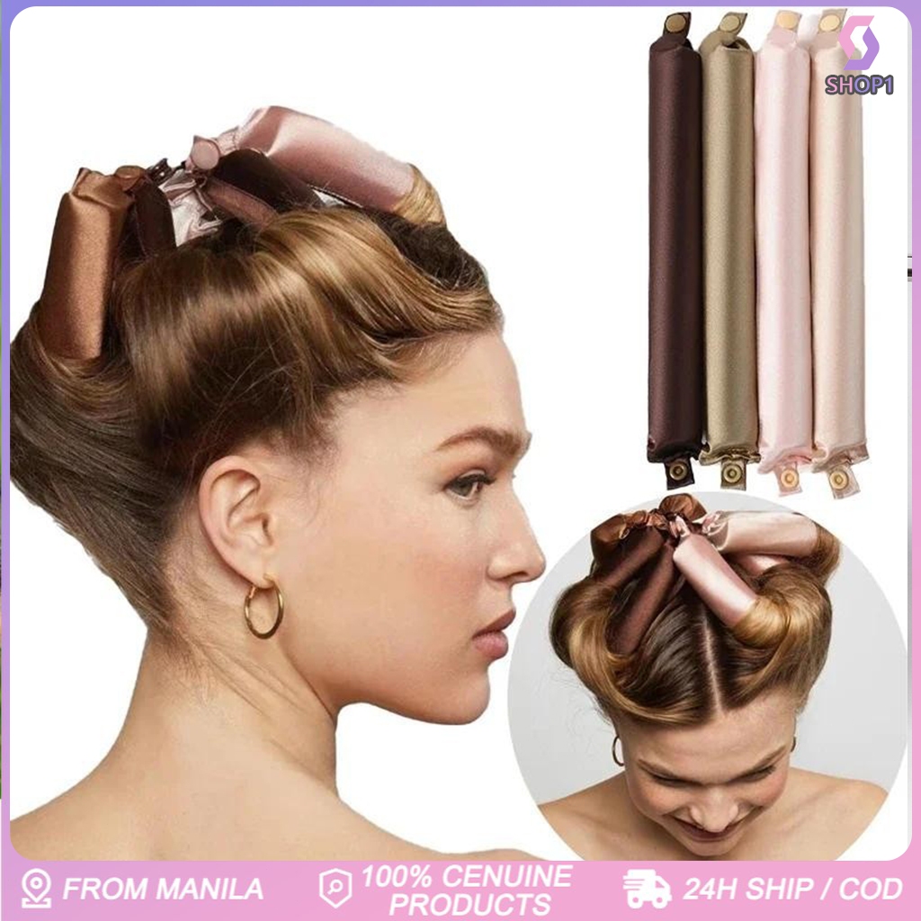 3Pcs High Resilience Flexible Overnight Hair Rollers set Satin Heatless ...