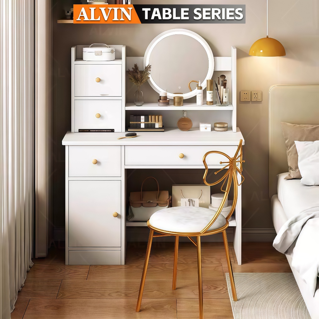 ALVIN Dressing Table Bedroom Minimalist Modern Ins Dressing Table ...