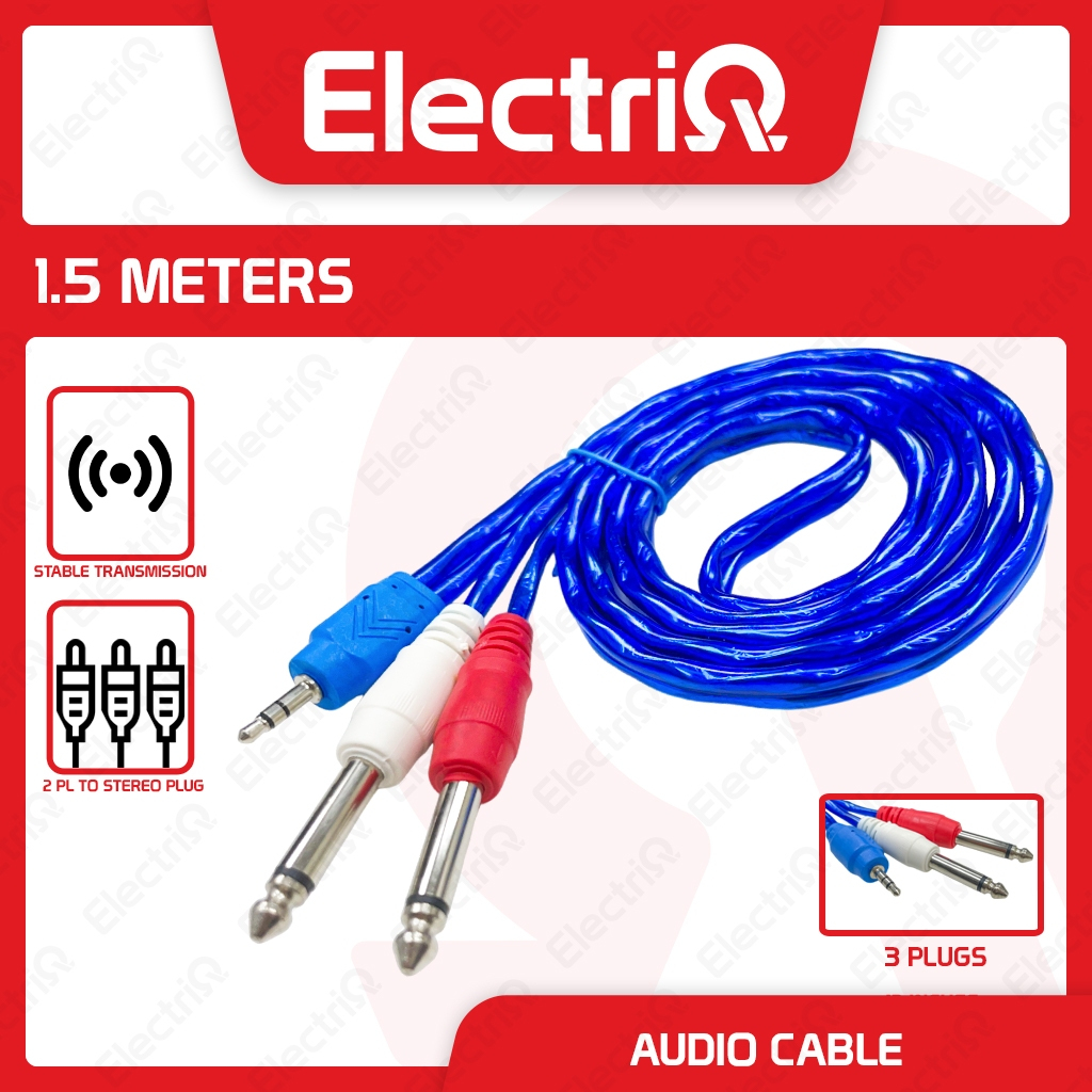 Electriq l 2 PL Plug to BB Stereo plug 1.5 Meters Cable Cord | Shopee ...