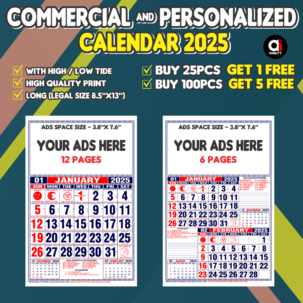 2025 CUSTOMIZED COMMERCIAL CALENDAR | Shopee Philippines