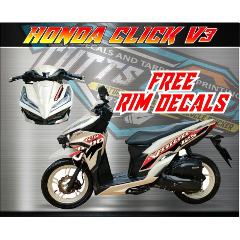 High Quality Custom Honda click v3 decals, Vario decals for honda click ...