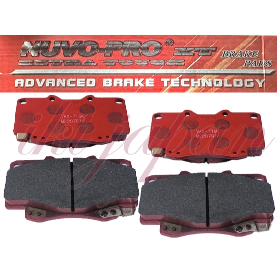 NUVO BRAKE DISC PAD VA-715K/VAX-715K FRONT Toyota Fortuner 2005-2010 ...