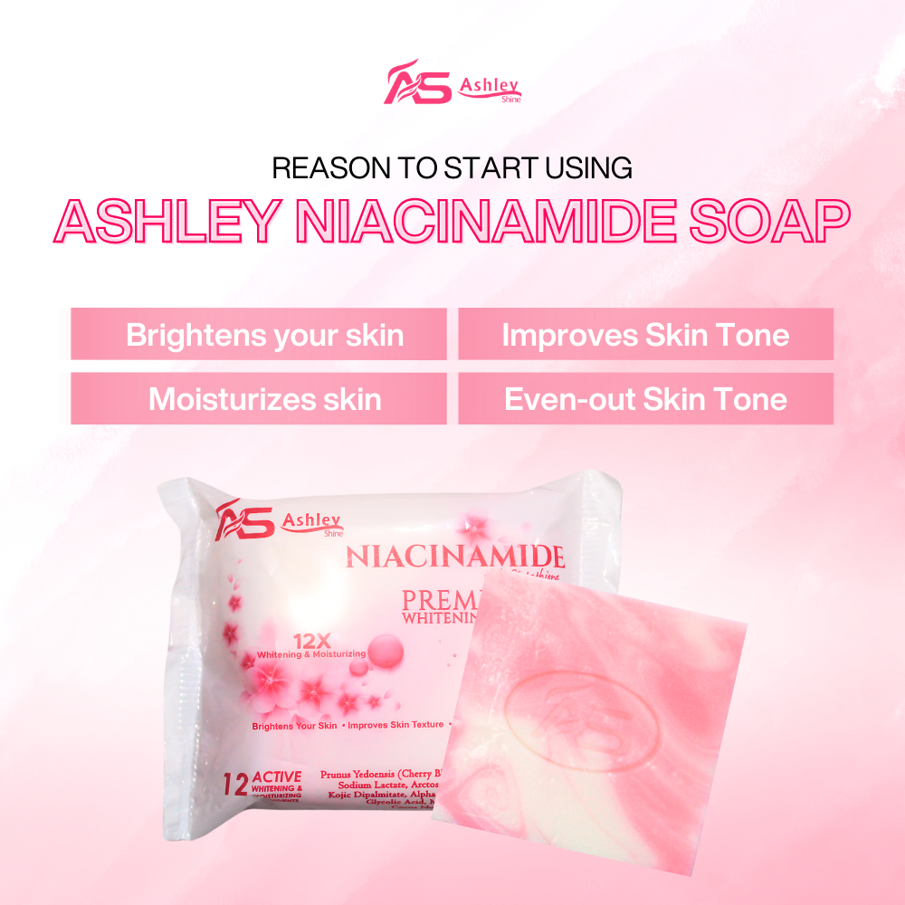 Ashley Shine Niacinamide Soap 12x whitening Skin Soap Whitening & Moisturizing AS148 | Shopee ...