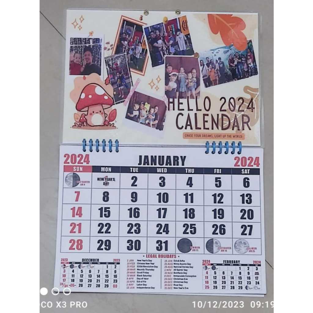 Personalized wall Calendar A4 size laminated | Shopee Philippines