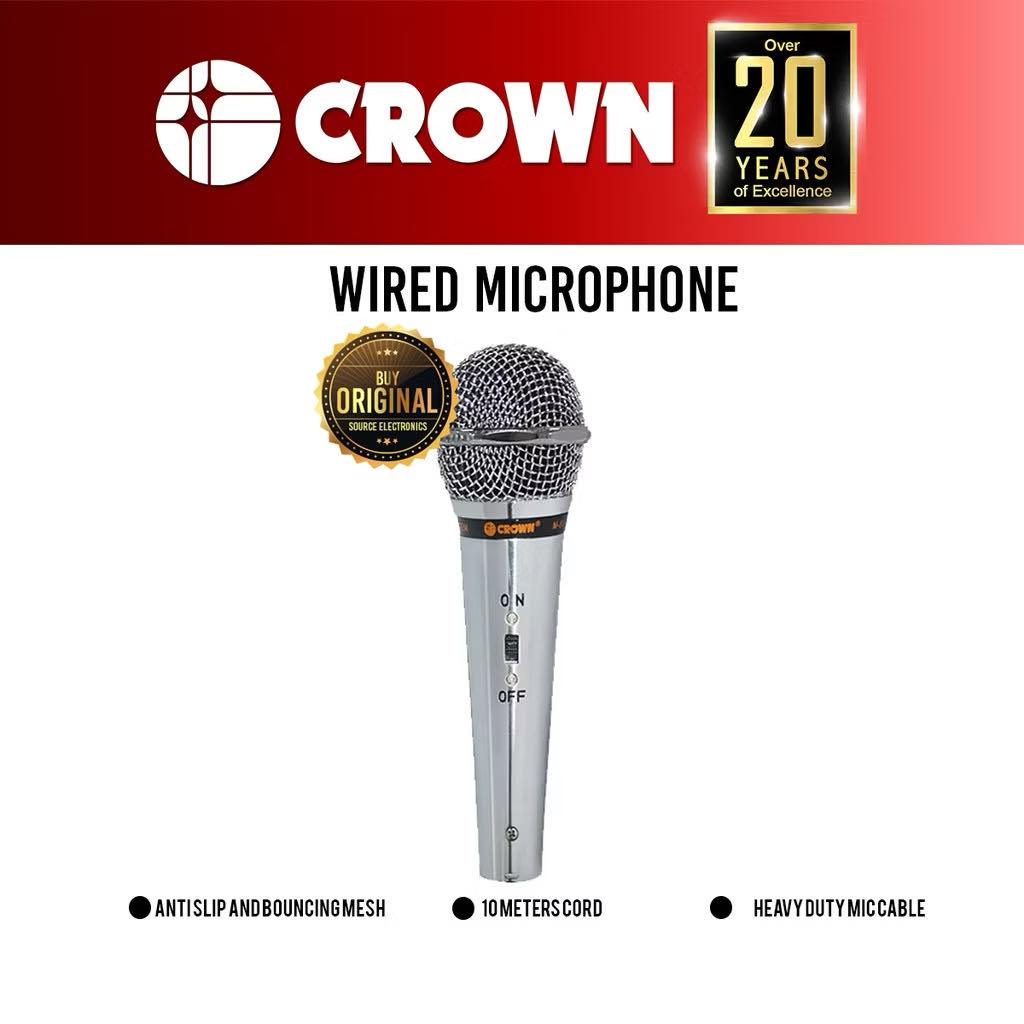 Original Crown M-800 Professional Wired Microphone (Silver) wired mic ...