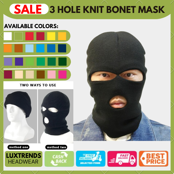 Plain Full Face Mask Cover Motorcycle Bonet for Men Women Beanie Hat ...