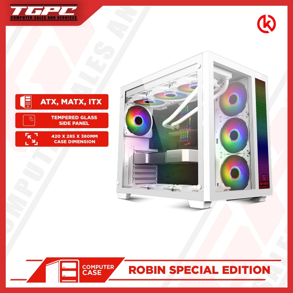 KEYTECH ROBIN SE (special edition) GAMING CASE FOR ATX MATX ITX ...
