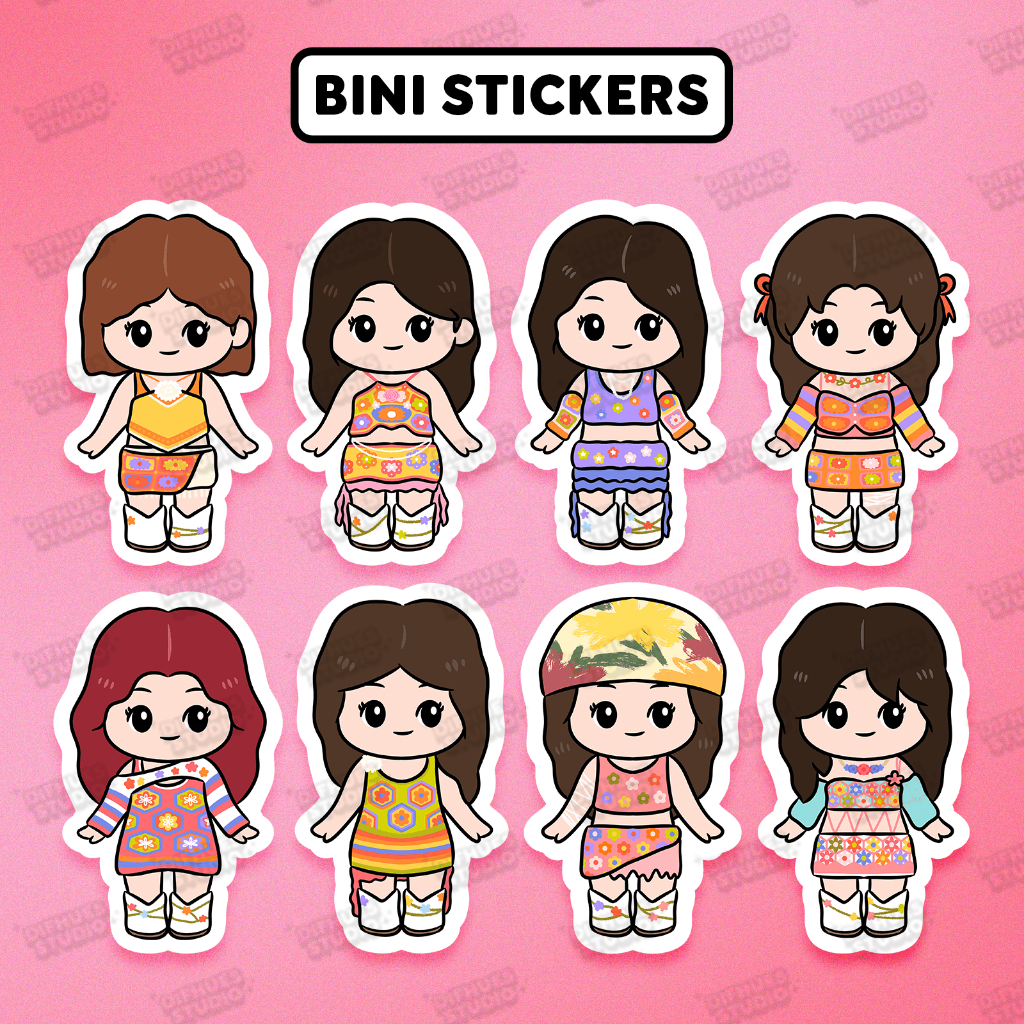 Bini stickers, bini waterproof sticker set, stickers for tumbler, cute ...