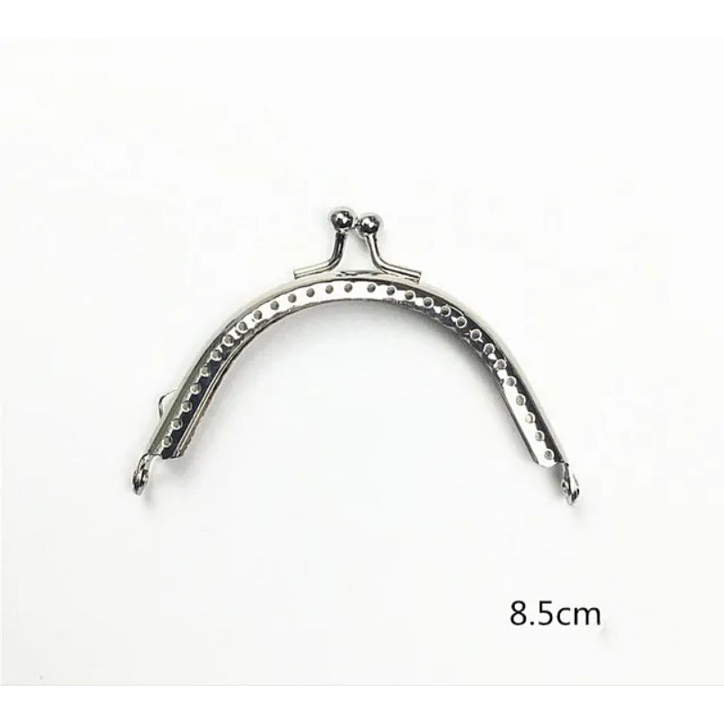 Purse Frame Kiss Lock Clasp Silver 8.5cm / Plain Metal Wallet Clasp ...