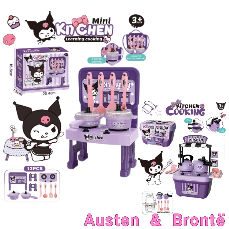Educational Toys Kuromi Kitchen Simulation MiniKitchen Cooking Set Toys ...