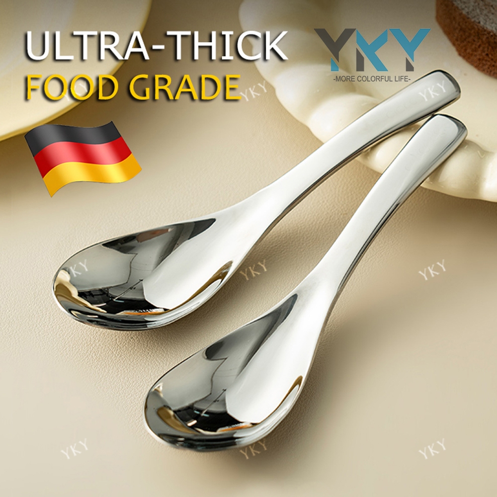 Stainless Steel Dinner Spoons Soup Spoon Thick Heavy-weight Spoons ...