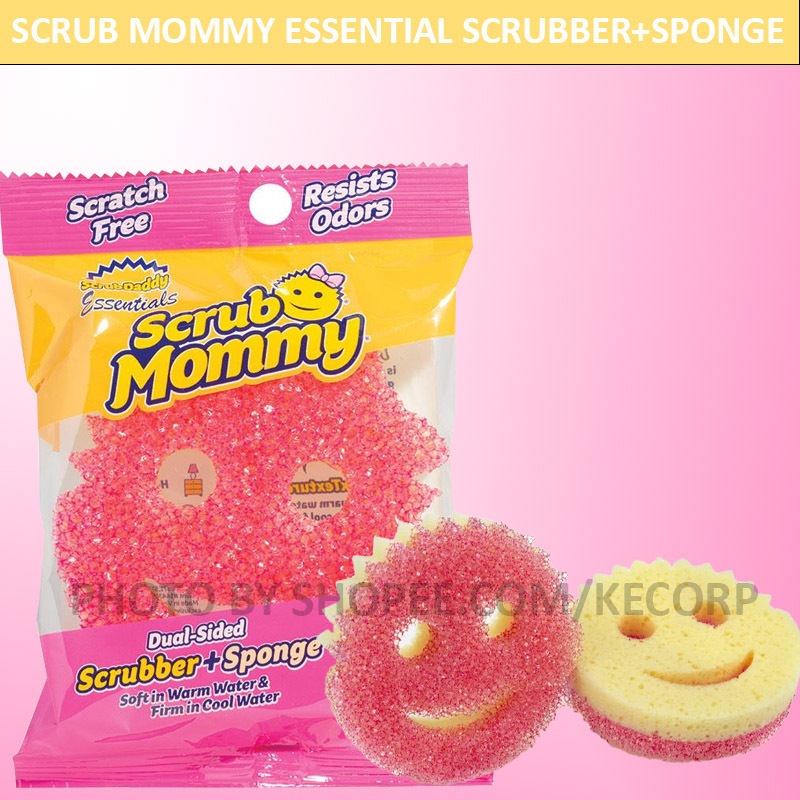 Scrub Mommy Essentials Dual Sided Scrubber+Sponge Pink Eco Pack by ...