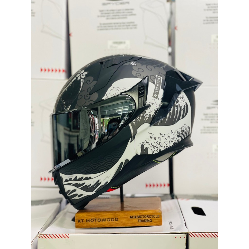 SPYDER FURY Full-face Dual Visor Helmet with FREE CLEAR VISOR (AKIRA ...