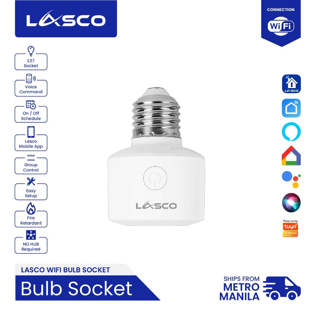 Lasco Wi-Fi Mini Bulb Socket for Bulbs Max 50 Watts | Shopee Philippines