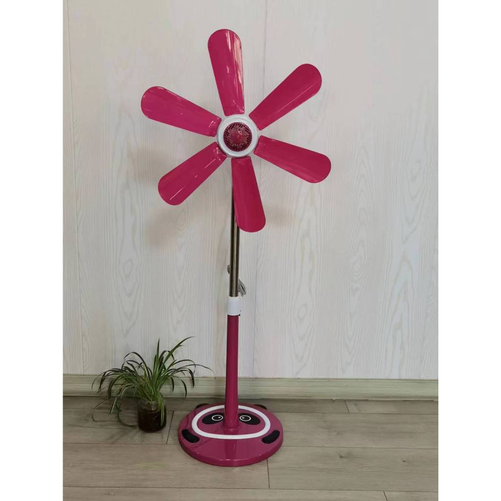 6 Blade Stand Fan Portable Floor Fan Adjustable Electric Fan Cooling ...