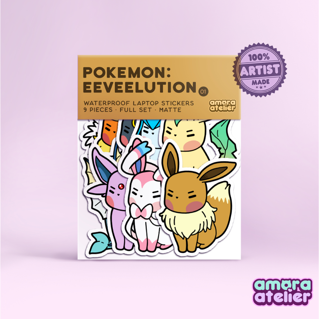 Sticker Pack | Pokemon: Eeveelution Laptop Stickers No. 1 | Fan Art by ...