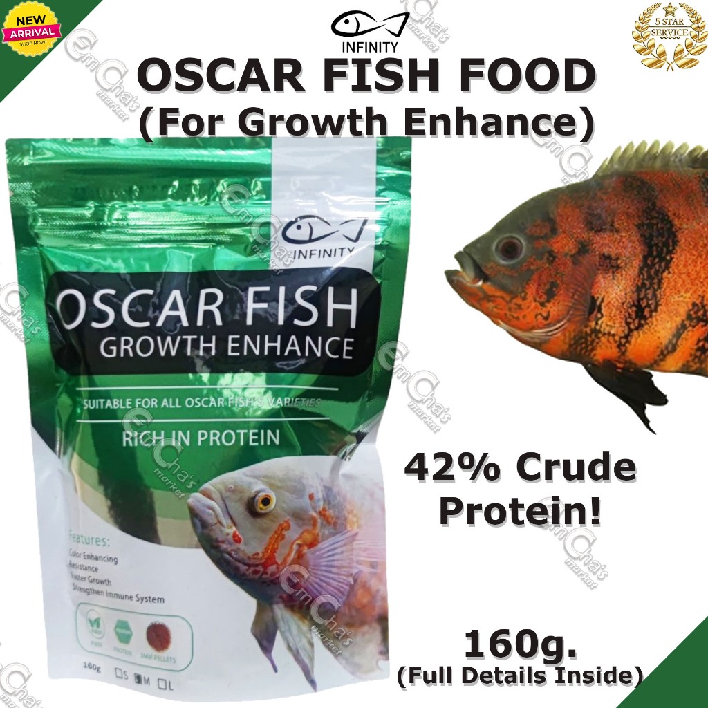 Aquarium Needs 160g INFINITY OSCAR FISH PELLET (GREEN PACK)(GROWTH)(ff ...