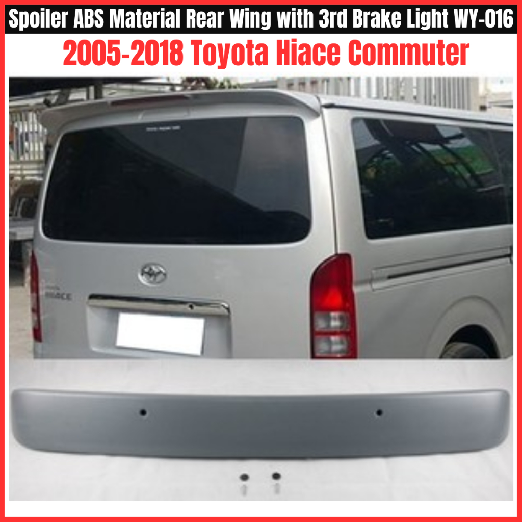 [MS] CLS-TY081 2005-2018 TOYOTA HIACE COMMUTER SPOILER Unpainted Grey ...