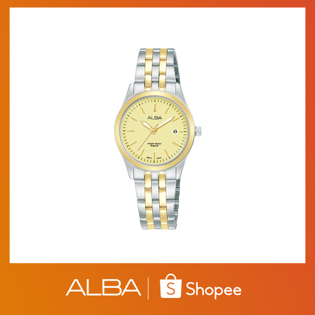 ALBA Philippines AH7CF8X1 Luminous Dial Two Toned Stainless Steel Strap ...