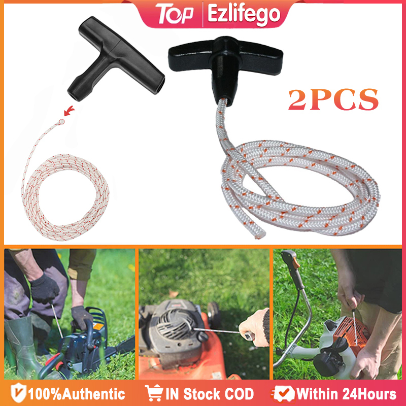 2Pcs Recoil Starter Handle Rope Lawn Mower Pull Cords for Chainsaws ...