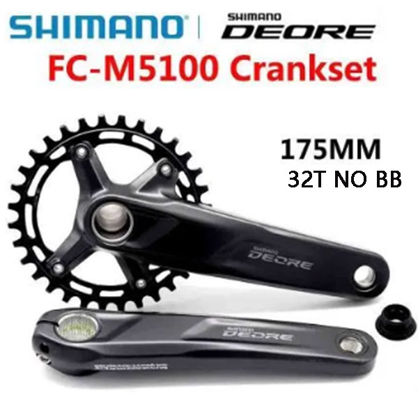 SHIMANO DEORE FC M5100 1x11 speed MTB Crankset Q-factor Chain Link 1x11 Speed 11s with BB52 ...