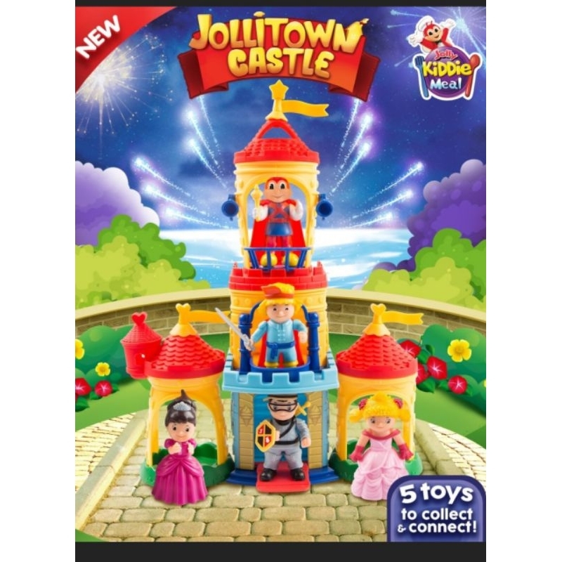 Set of 5 complete Jollibee Jollitown Castle Popo Hetty Yum Twirlie ...