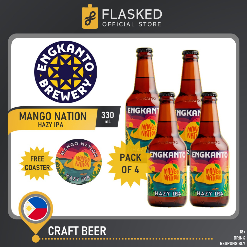 Engkanto Mango Nation - Hazy IPA Beer 330mL 4 Pack | Shopee Philippines