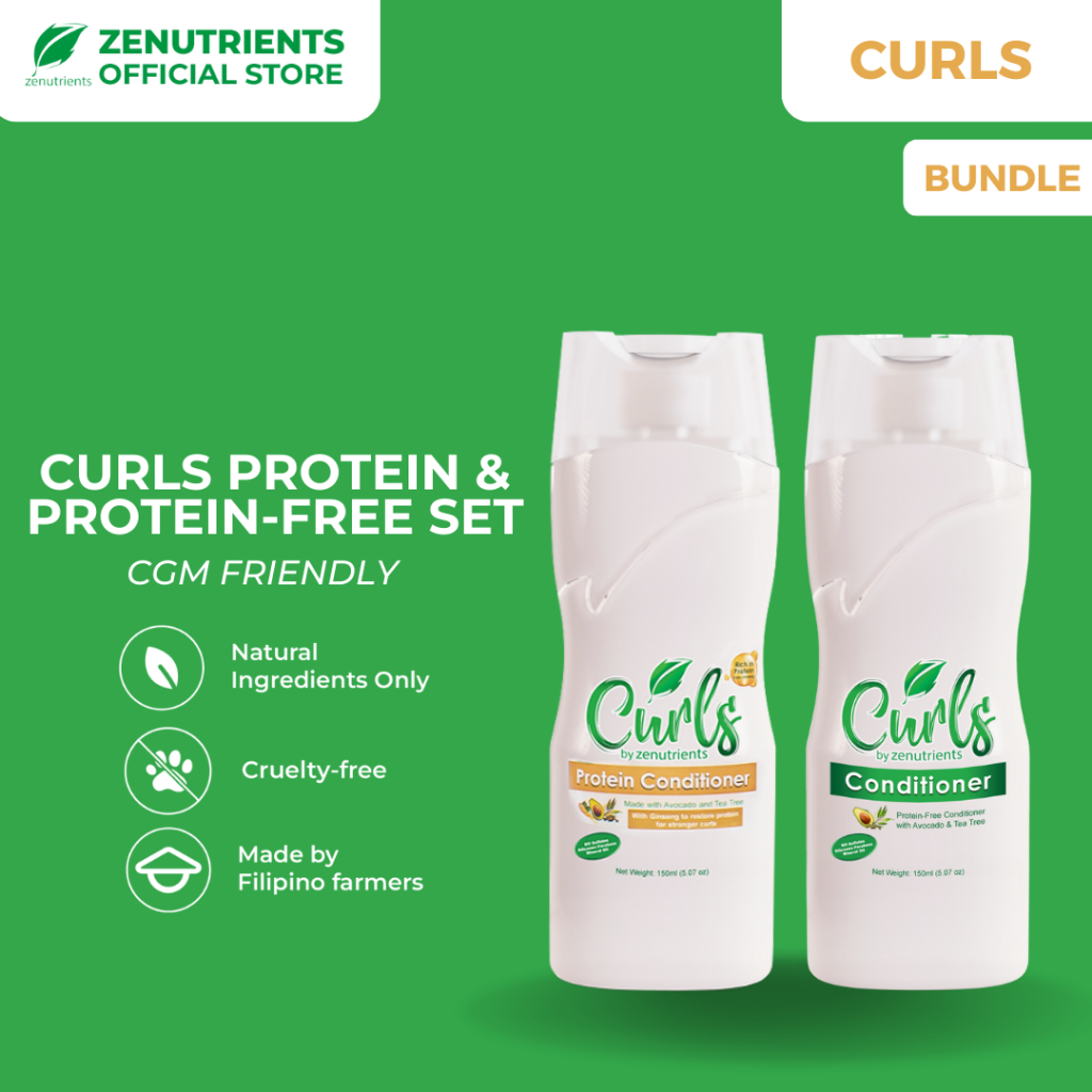 Curls by Zenutrients Protein and Protein-free Set (Curl Define, Organic ...