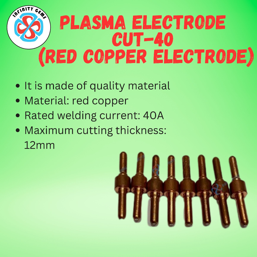 PLASMA ELECTRODE CUT-40 (RED COPPER ELECTRODE) | Shopee Philippines