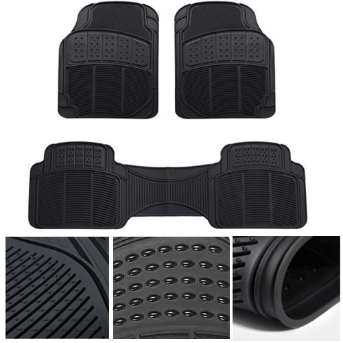 3PCS Set Heavy Duty Rubberized Customizes Universal Car Floor Guard ...