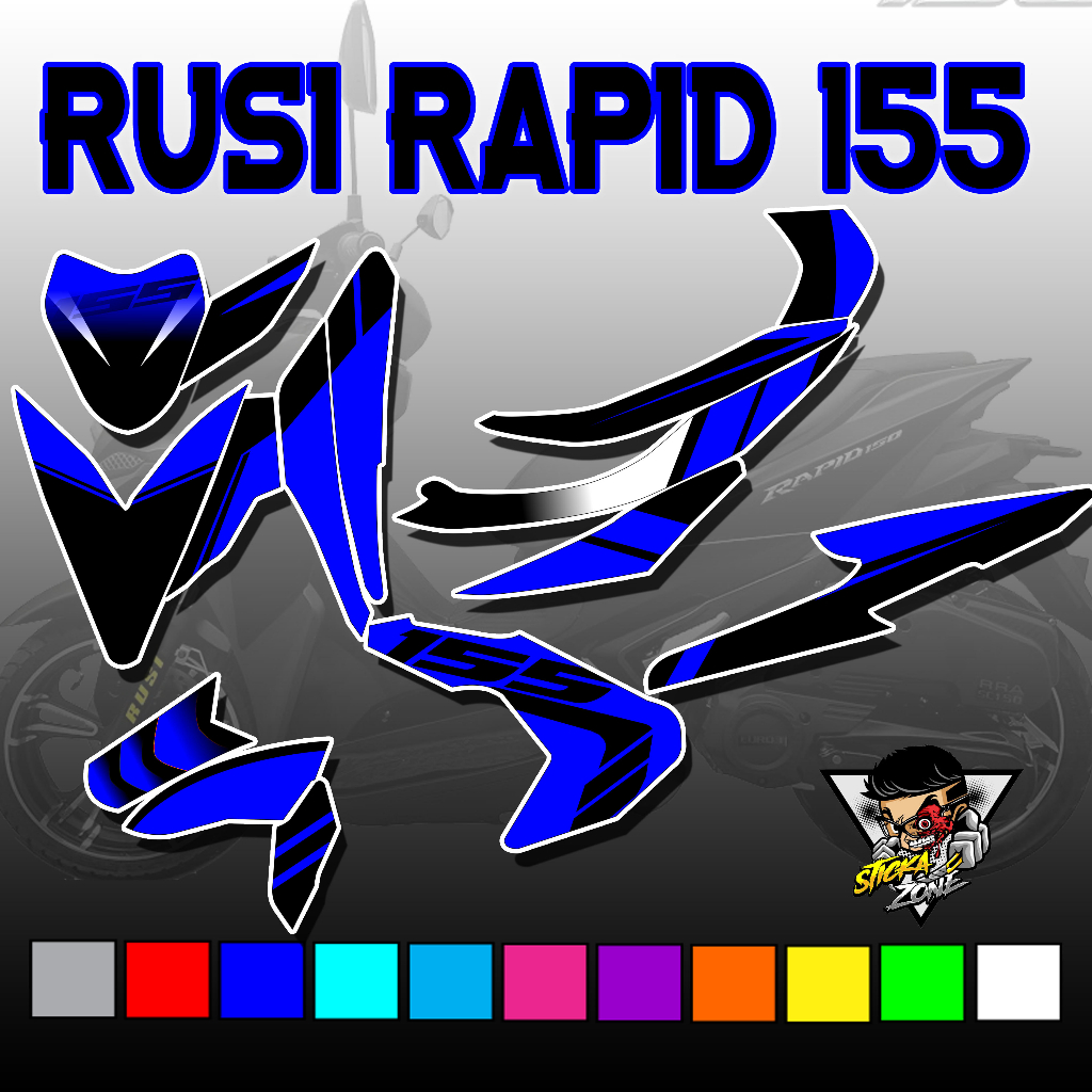 RUSI RAPID 155 NEW DESIGN FULL STICKER DECALS PRINTED LAMINATED ...
