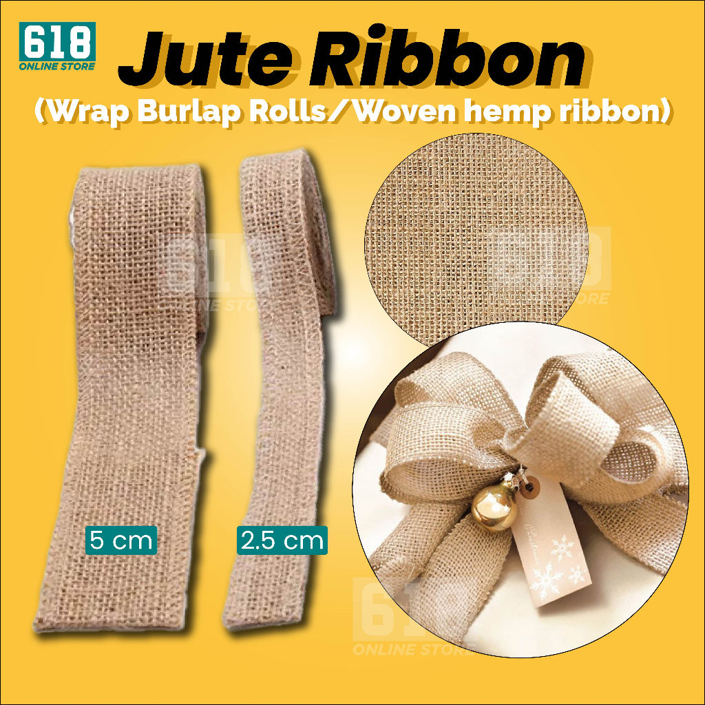 Jute Ribbon Wrap Burlap Rolls | Shopee Philippines