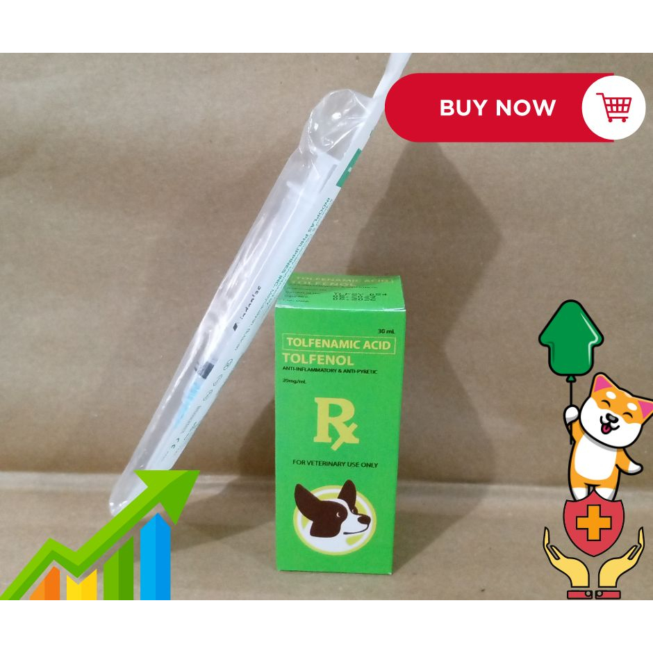 Tolfenol (Tolfenamic Acid) for Dogs and Cats 30ml with 1 Free Syringe ...