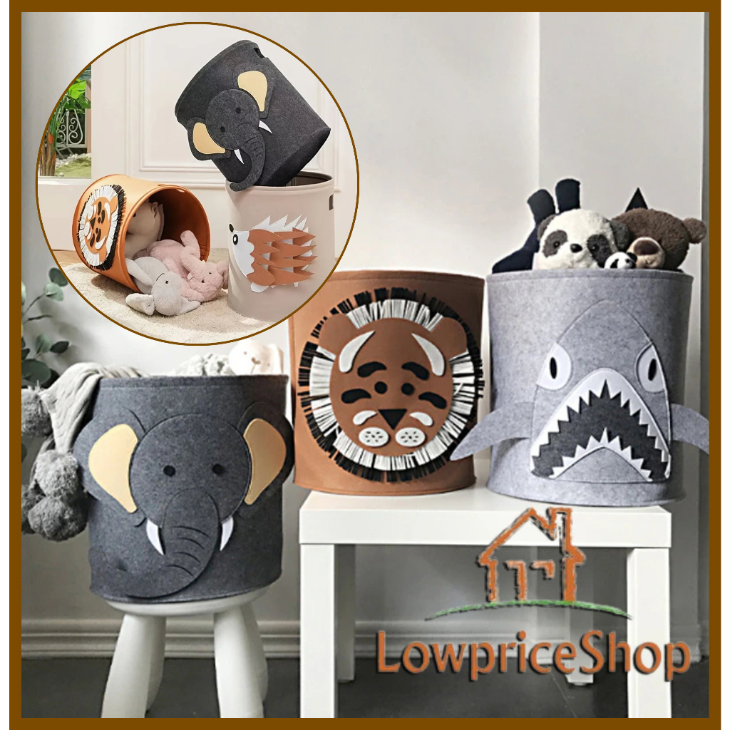 Jerry8888 Children'S Storage Felt Bucket Folding Felt Toy Storage ...