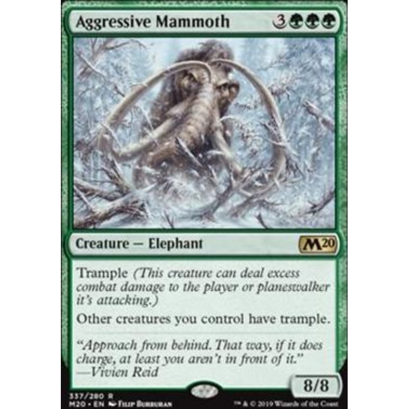 Aggressive Mammoth - M20 - Rare - MTG Cards (WotC) | Shopee Philippines