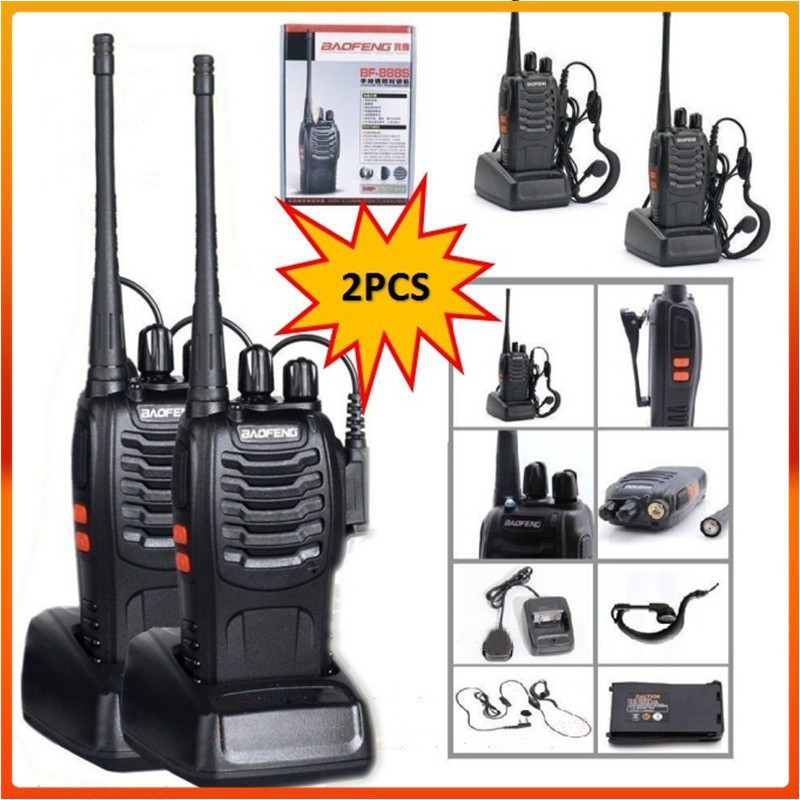 2 pcs Baofeng walkie-talkie bf-888S PLUS high-power walkie-talkie outdoor small machine Small ...