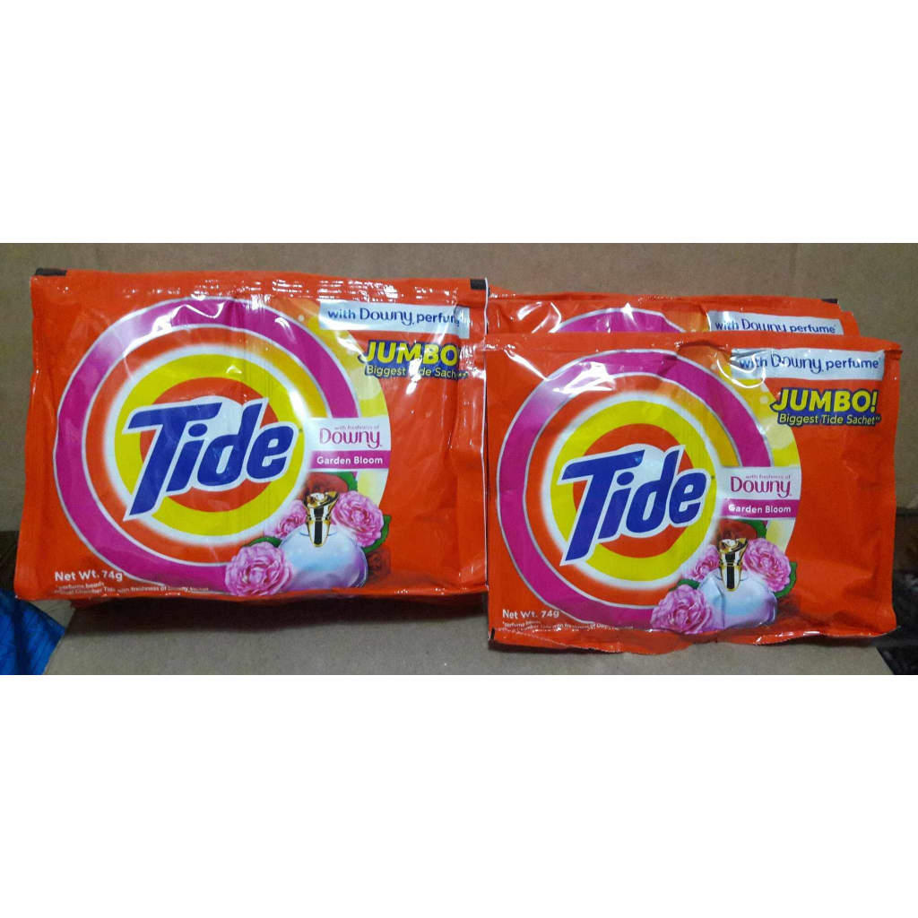 Tide Powder Jumbo with Downy Garden Bloom (64g x 12 sachet) | Shopee ...