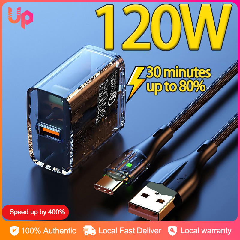 120w Fast Charger Type C Charger Fast Charging Adapter with USB Cable ...