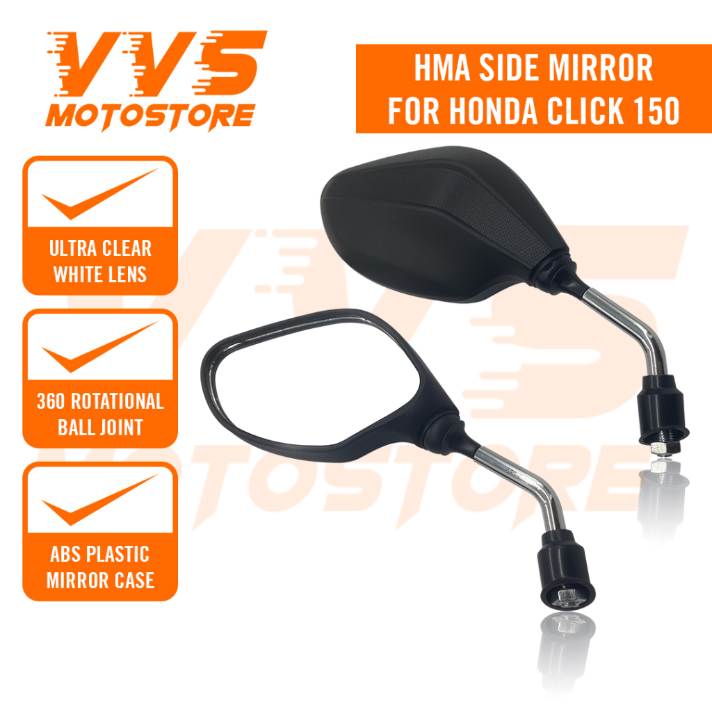 HMA Side Mirror for Honda Click 150 Ultra Clear White Lens Heavy Duty ...