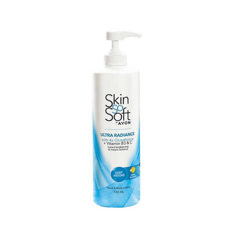 AVON Skin So Soft Ultra Radiance With 4x Glutathione Hand and Body ...