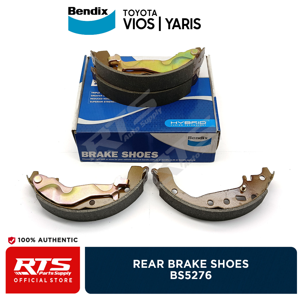 Bendix Rear Brake Shoe Toyota Vios / Yaris 2016 - 2022 Dual VVTI BS5276 ...