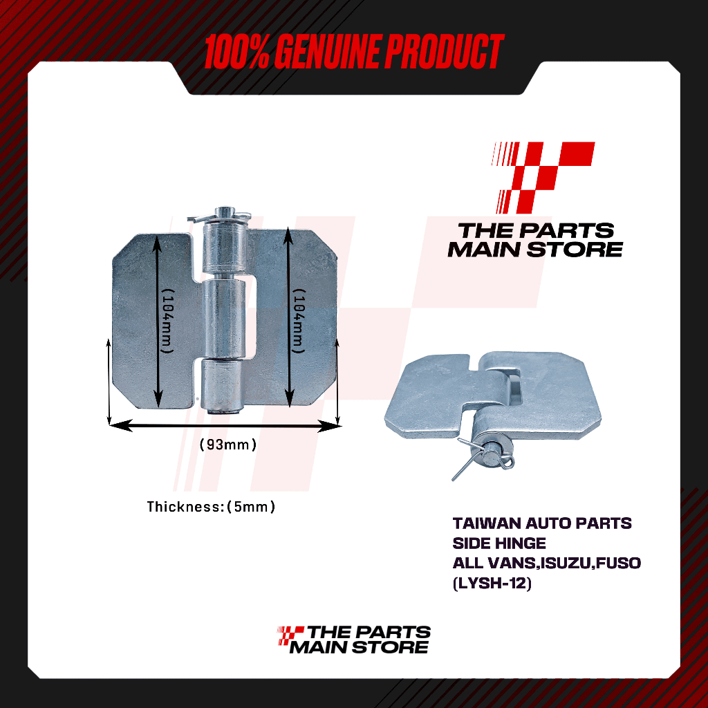 TAIWAN AUTO PARTS SIDE HINGE ALL VANS, ISUZU, FUSO (LYSH-12) | Shopee ...