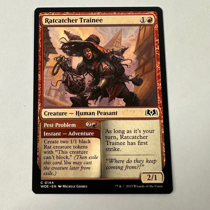 RATCATCHER TRAINEE | WOE WILDS OF ELDRAINE | HUMAN PEASANT | RED | MTG ...
