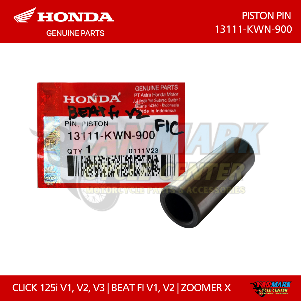 ORIGINAL HONDA - PISTON PIN - CLICK 125i V1, V2, V3 | BEAT FI V1, V2 ...