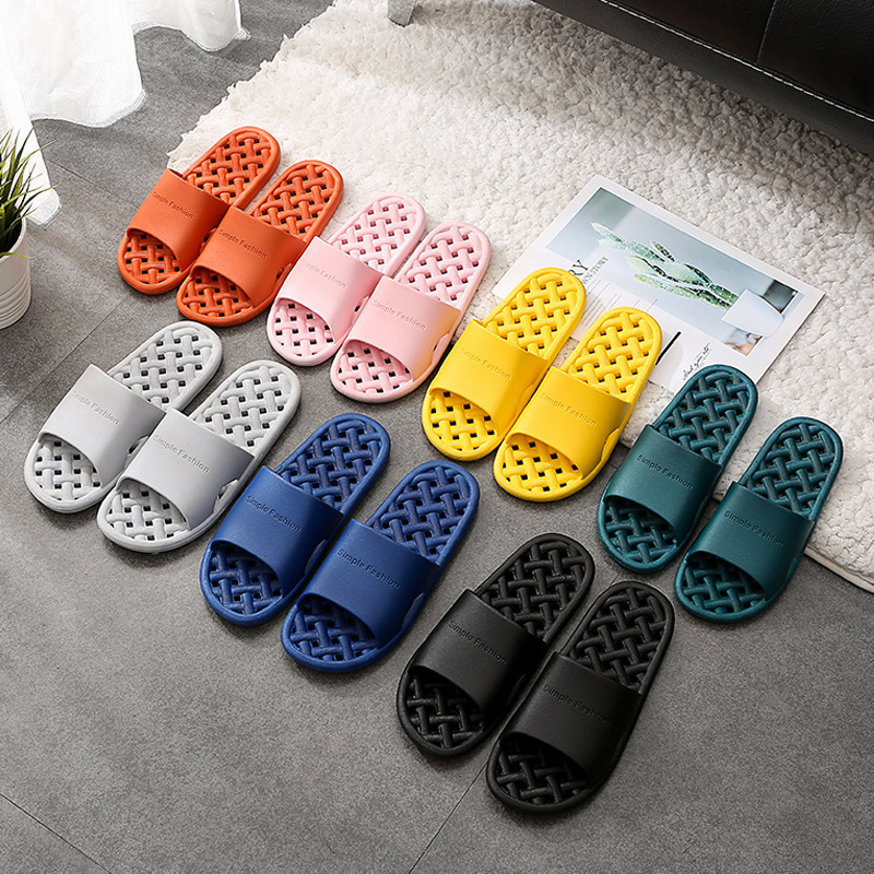 Bathroom Slippers Women's men's non-slip home soft bottom bath leaking ...
