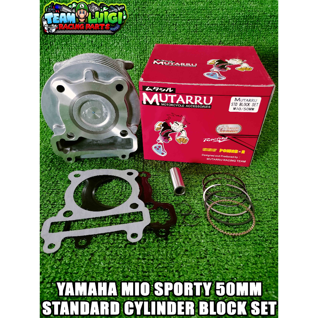 MUTARRU CYLINDER BLOCK SET FOR YAMAHA MIO SPORTY 50MM STANDARD | Shopee ...