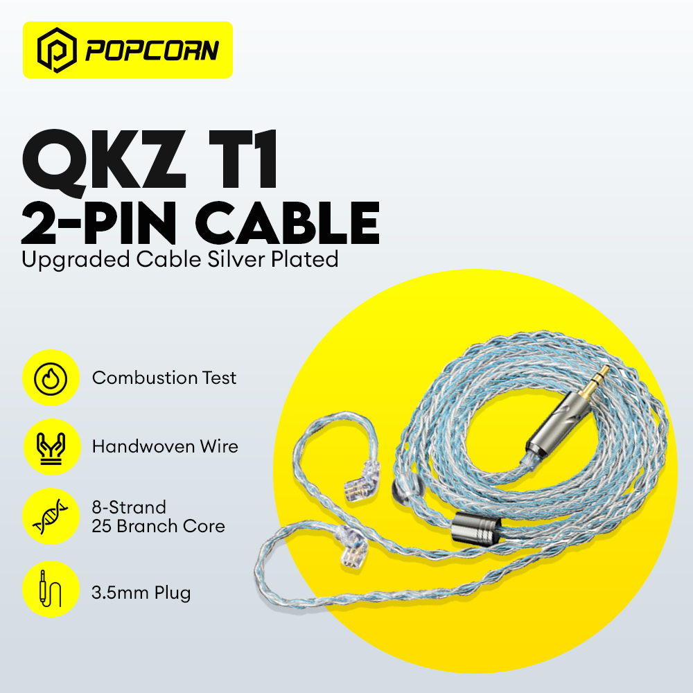 Qkz T1 Earphone Upgrade Cable Silver Plated 4 Core Qdc 2 Pin 3.5mm Plug Wire | Shopee Philippines