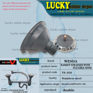 BS-916 WESDA DOUBLE SINK STRAINER WITH EXPANDLE HOSE | Shopee Philippines